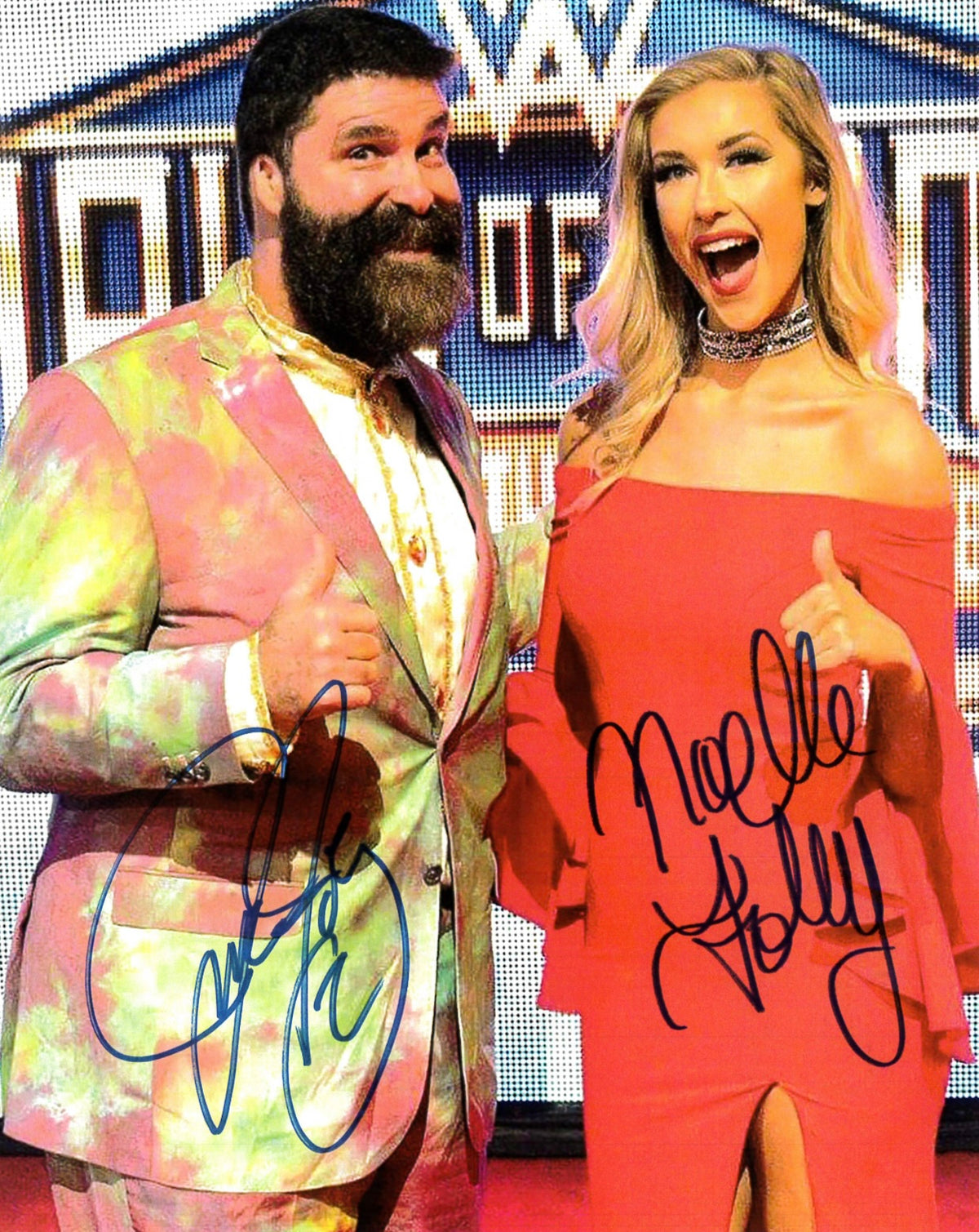 Mick Foley & Noelle Foley 8x10 Promo - Dual Autographed — Highspots UK