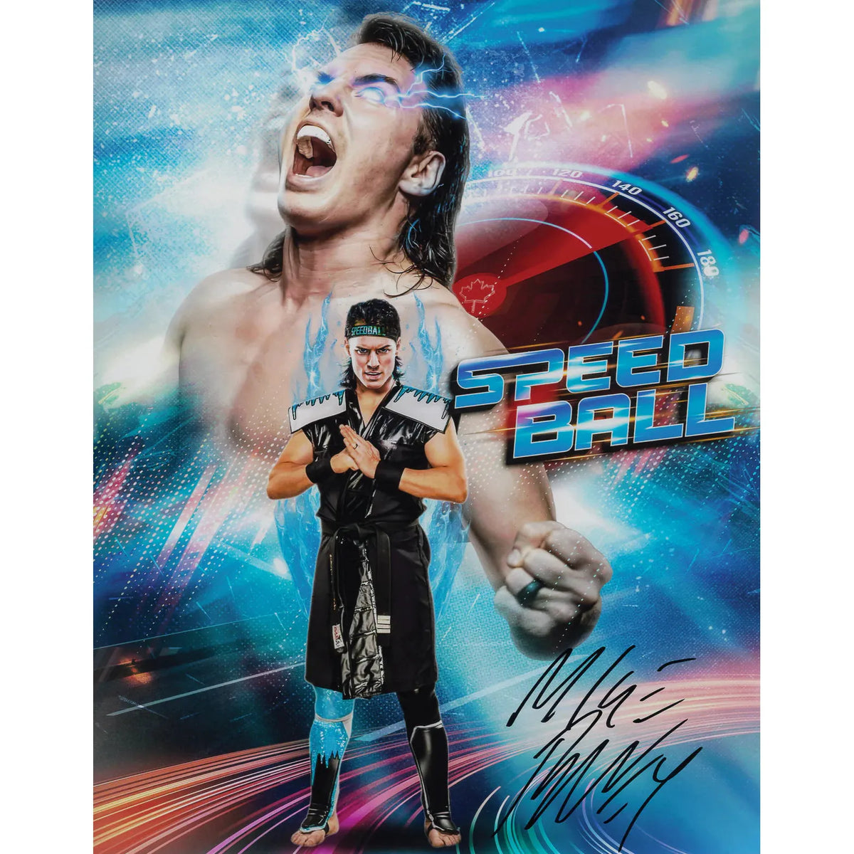 Speedball Mike Bailey AsylumGFX METALLIC 11 x 14 Poster - AUTOGRAPHED ...