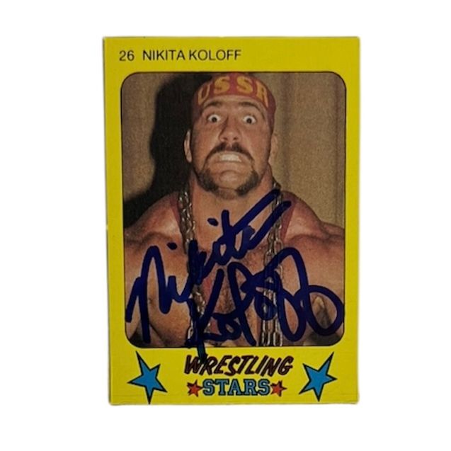 Nikita Koloff Monty Gum 1986 Mini Trading Card - Autographed — Highspots UK