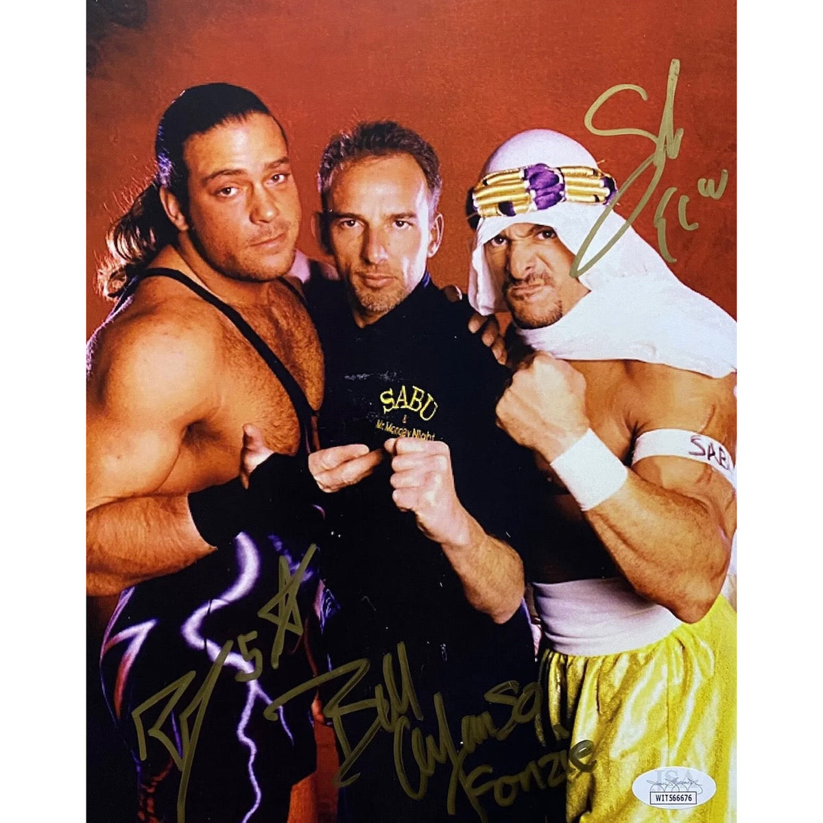 Rob Van Dam Bill Alfonso Sabu Tri Signed PROMO - AUTOGRAPHED — Highspots UK